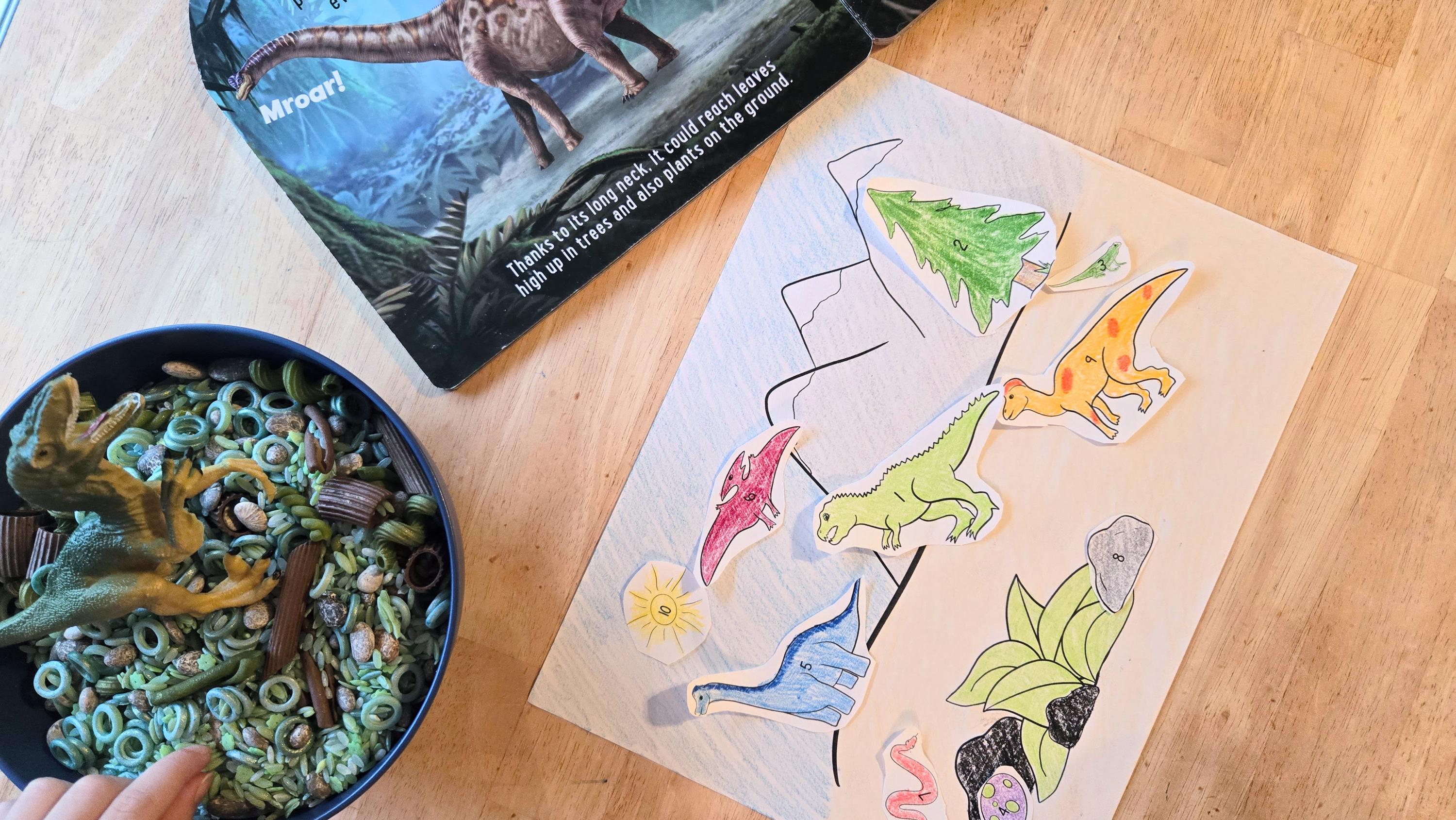 Dinosaur Number Craft Preschool Dinosaur Counting Activity Prek Number ...