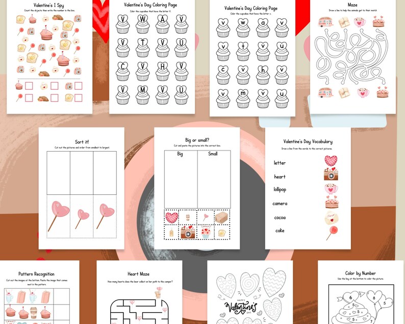 Prek Valentines Worksheet Activity Letter Recognition Coloring Page ...