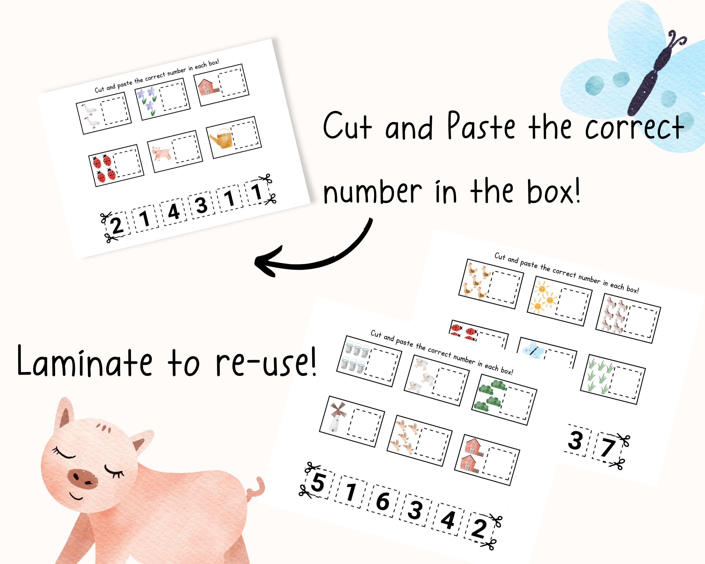 Farm Theme Preschool Learning Bundle Scissor Skills Abcs Numbers ...