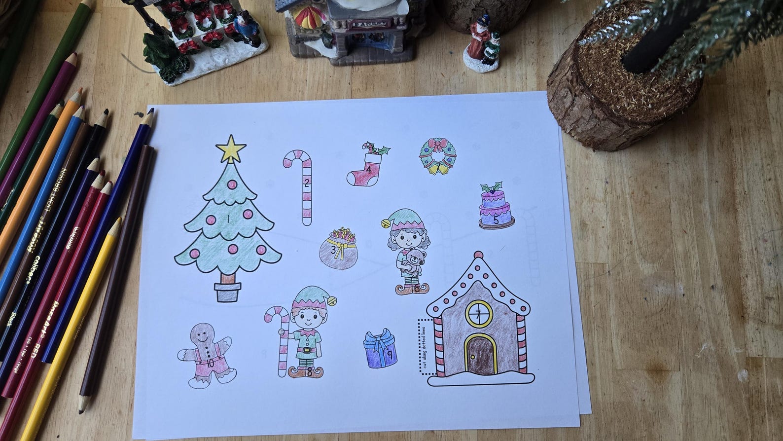 Holiday Numbers Craft Prek Counting Activity Christmas Theme Craft ...