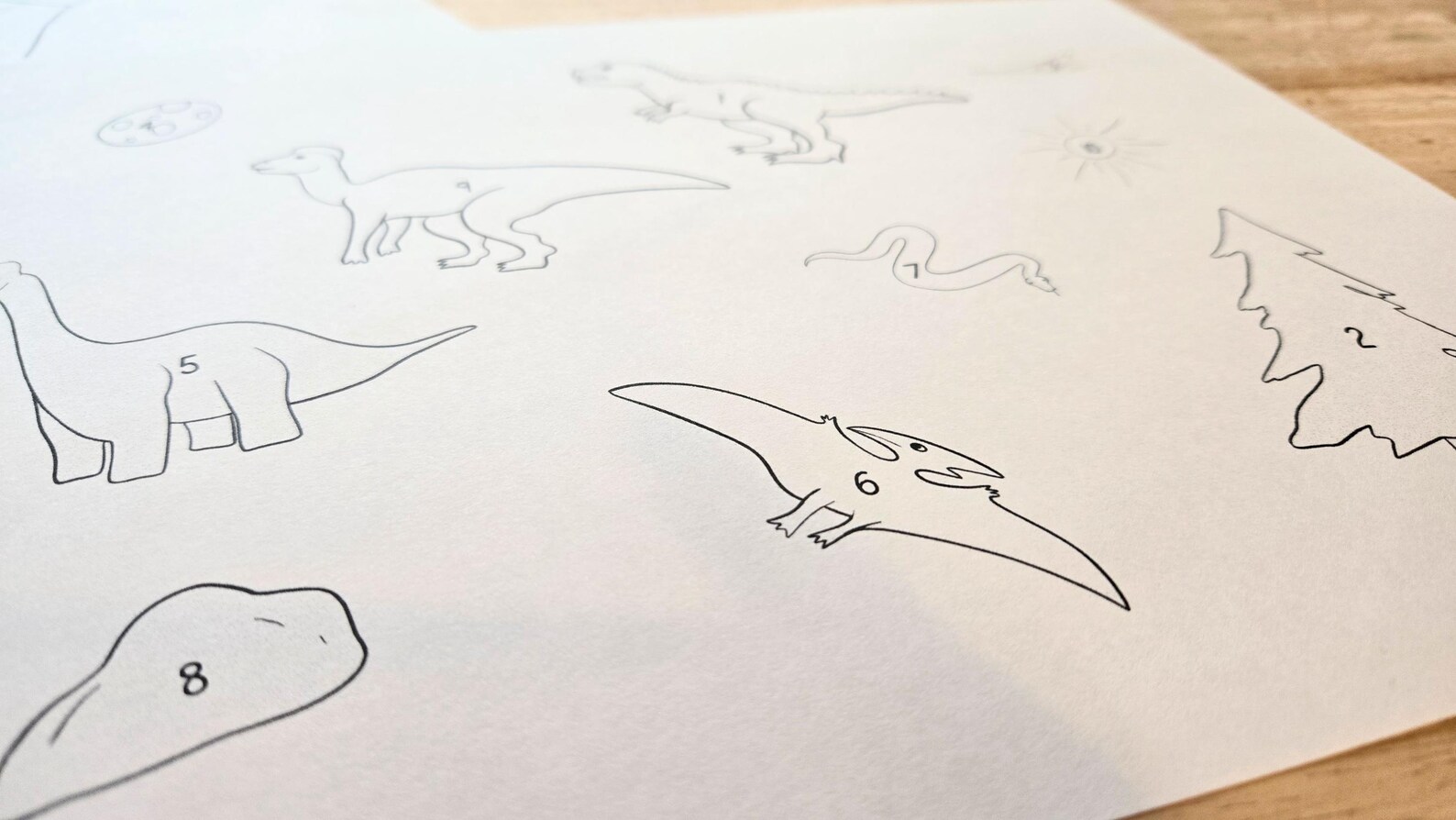 Dinosaur Number Craft Preschool Dinosaur Counting Activity Prek Number ...