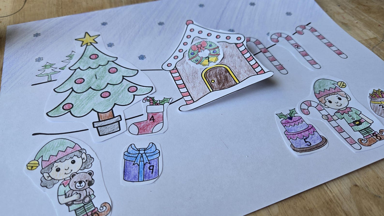 Holiday Numbers Craft Prek Counting Activity Christmas Theme Craft ...