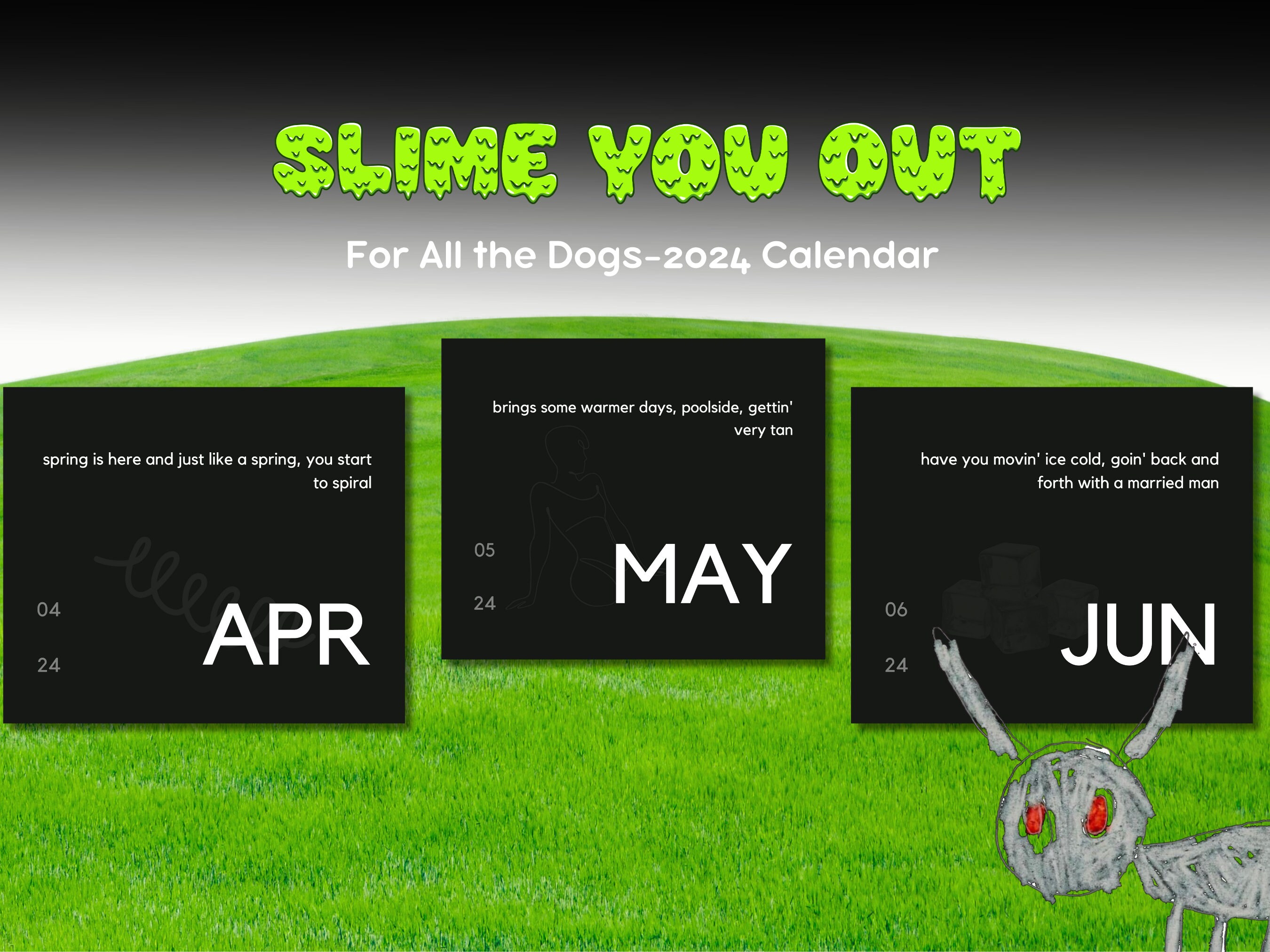 Drake Calendar 2024 Slime You Out Calendar Drake For All the Dogs Album ...