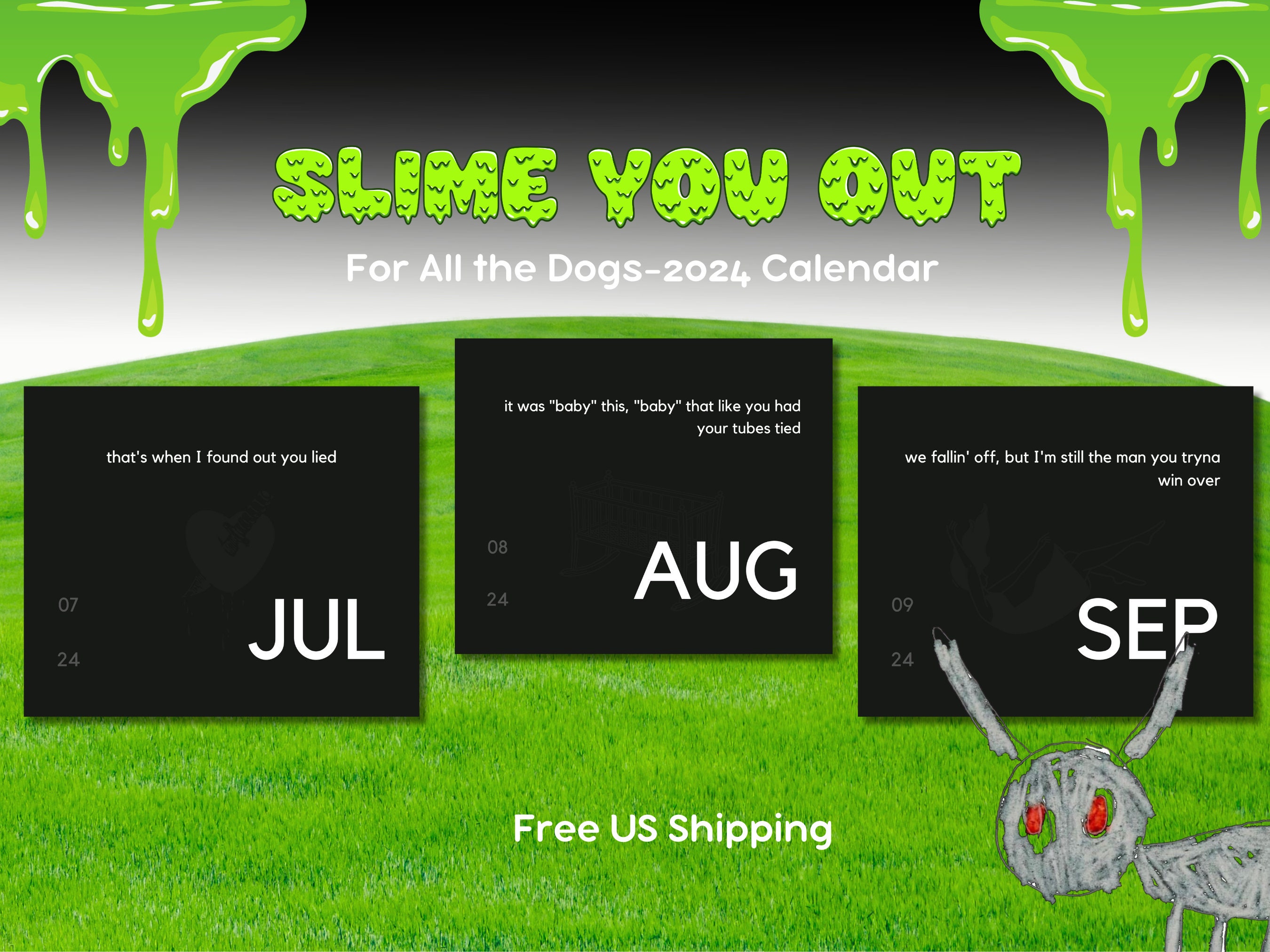 Drake Calendar Slime You Out 2024 Calendar Drake for All the - Etsy