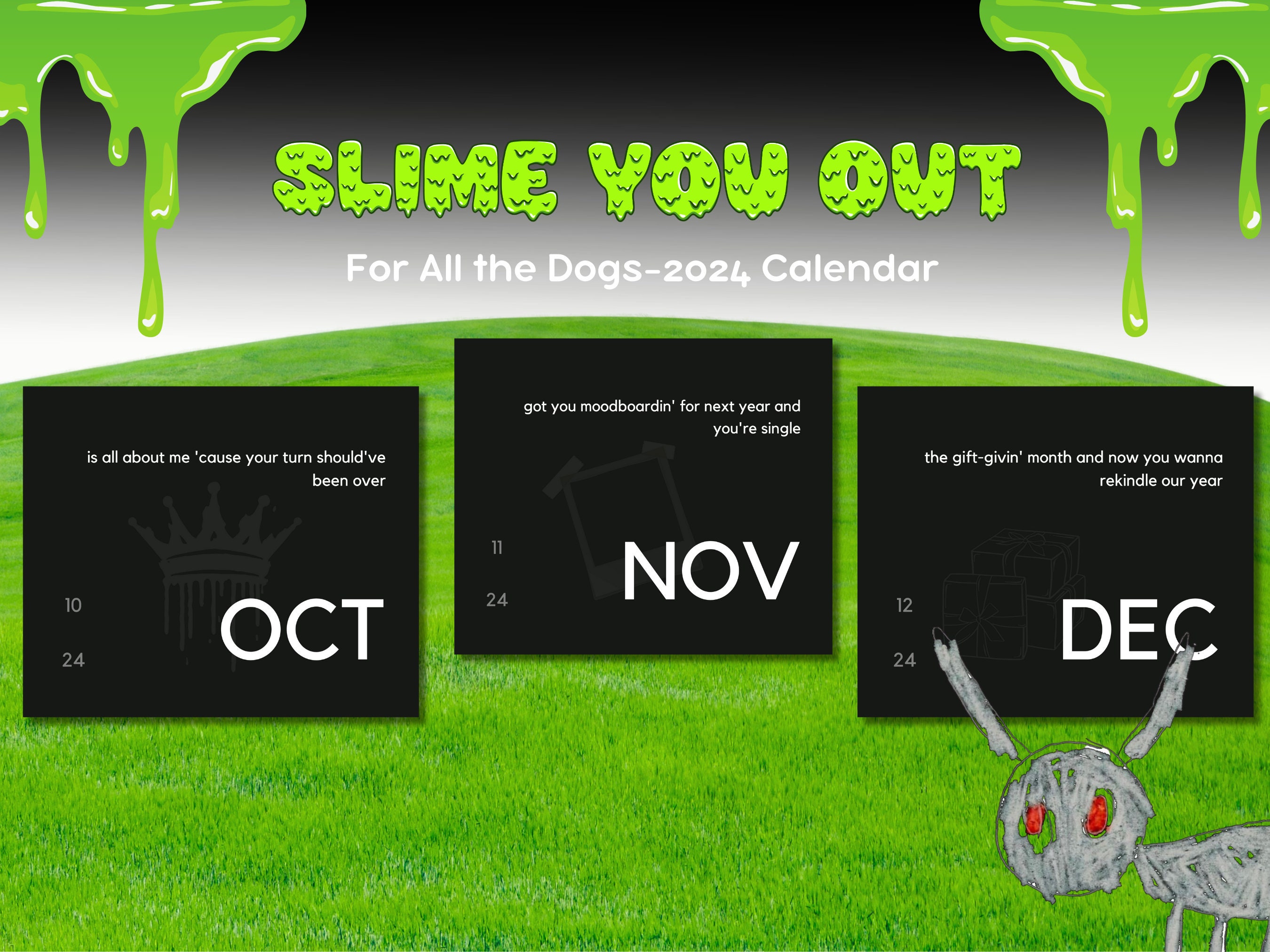 Drake Calendar 2024 Slime You Out Calendar Drake For All the Dogs Album ...