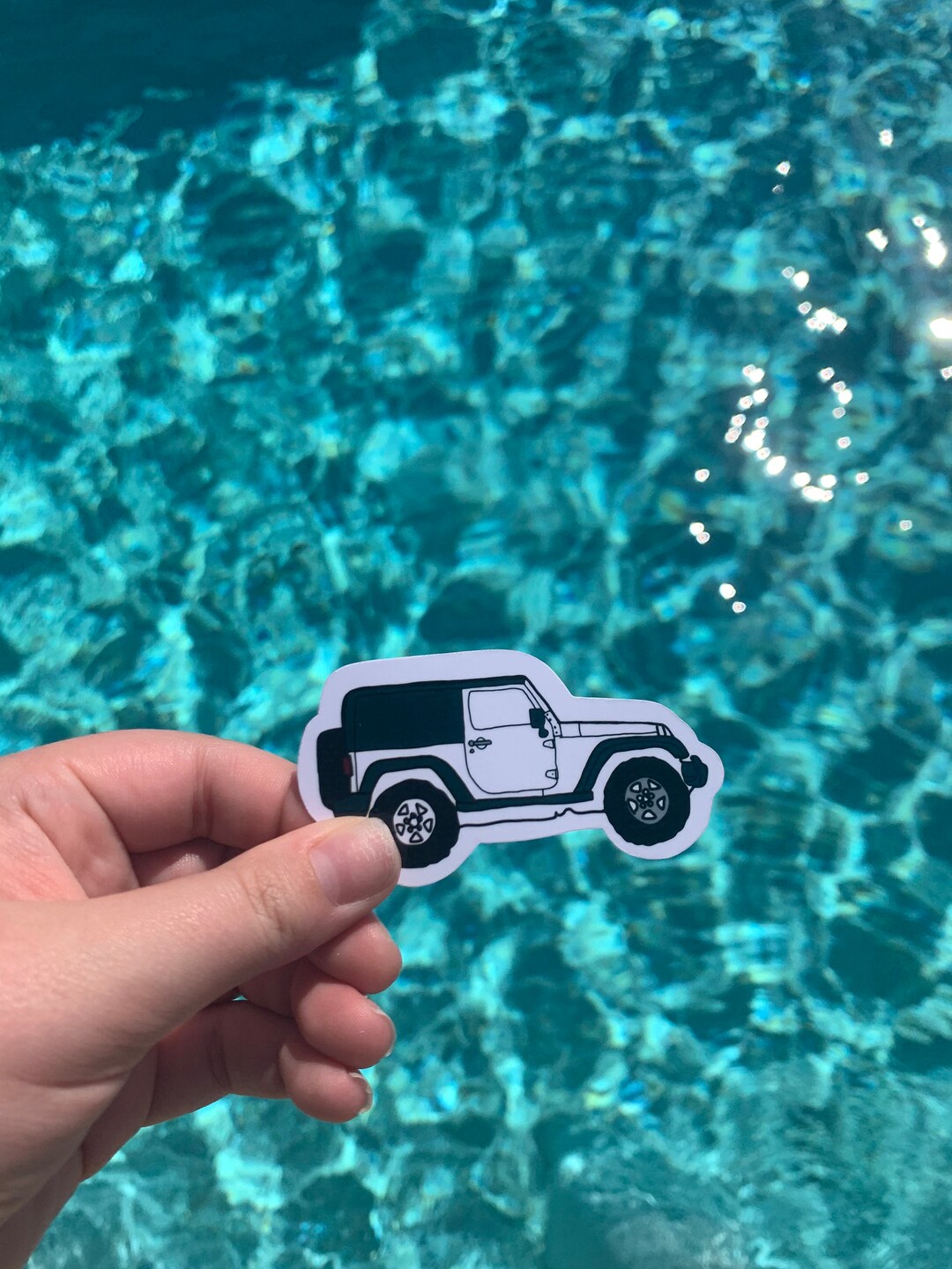 White Jeep Sticker - Etsy