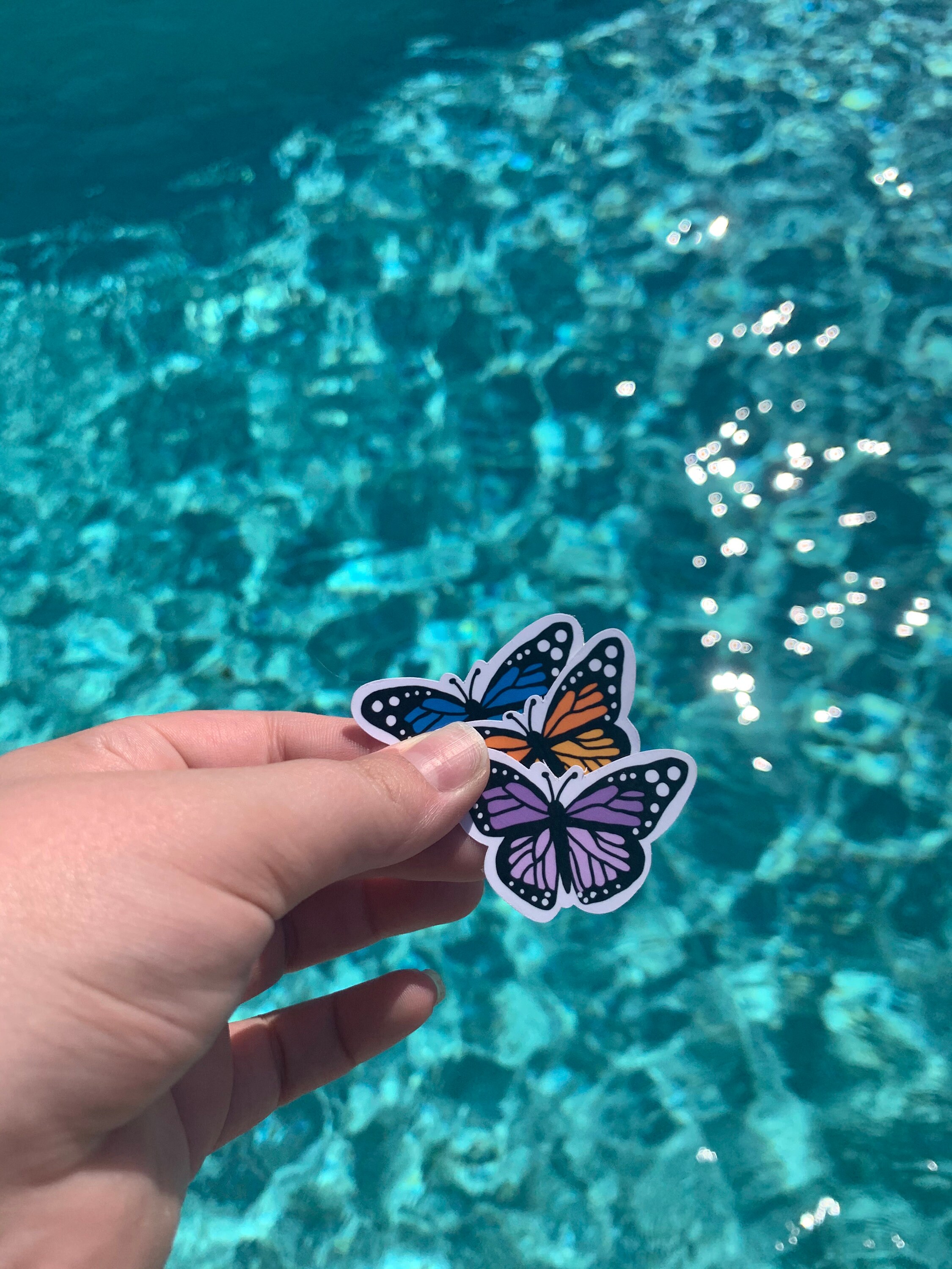 Multi colored butterfly sticker pack | Etsy