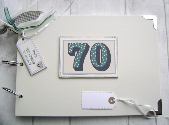 A4 Size. Personalised 70th Birthday. Scrapbook/memory/photo - Etsy