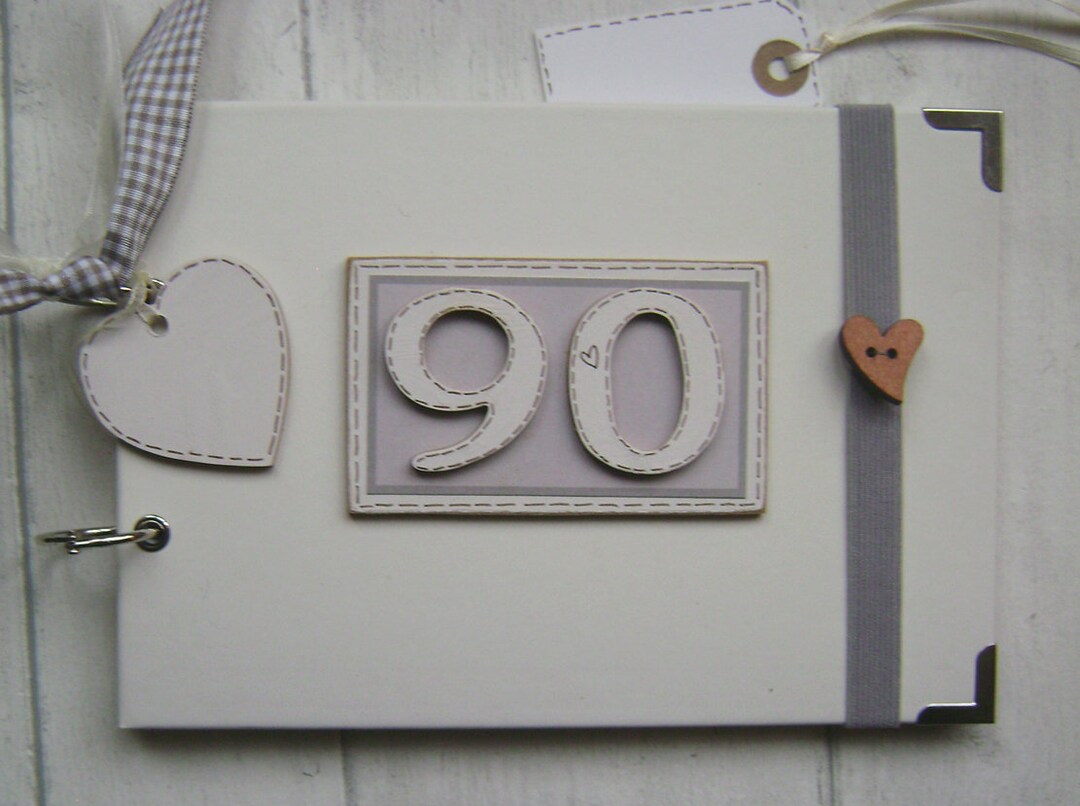 Personalised 90th Birthday A5or A4 Size Photo Album Scrapbook Memory ...