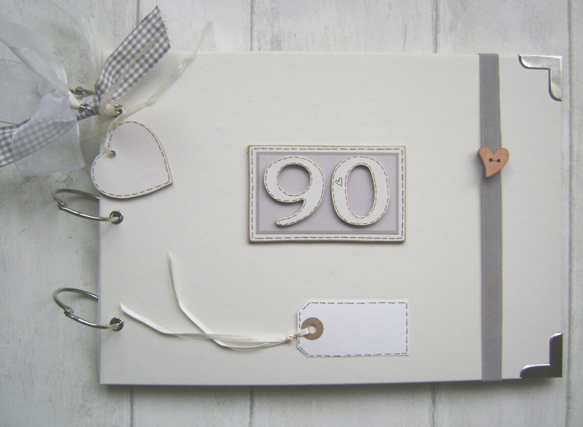 Personalised 90th Birthday Photo Album, Memory Scrapbook, Guest Book - Etsy