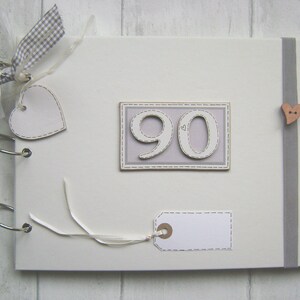 Personalised 90th Birthday A5or A4 Size Photo Album Scrapbook Memory ...