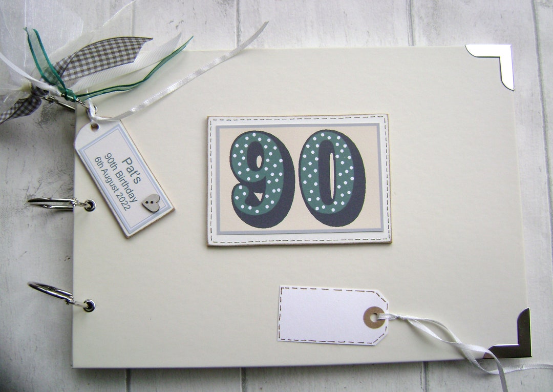 A4 Size. Personalised 90th Birthday. Scrapbook/memory/photo Album or ...