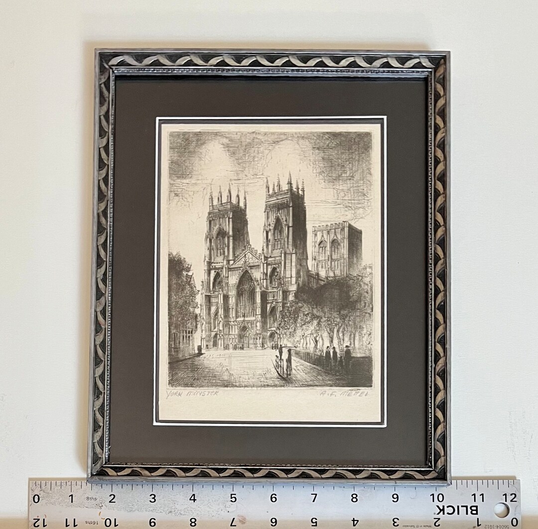 Vintage Etching of York Minster by A.F. Mettel - Etsy