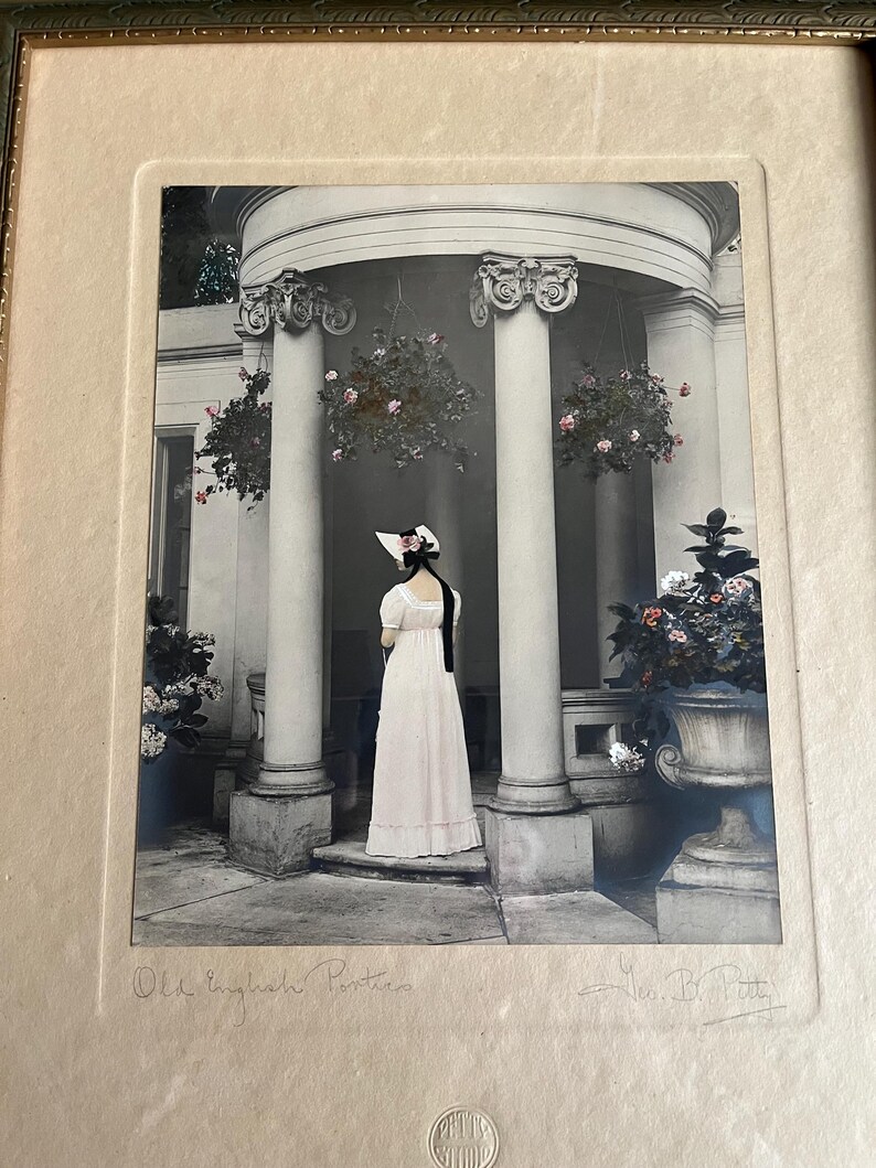 Old English Portico, a Rare, Hand Colored Petty Photograph - Etsy