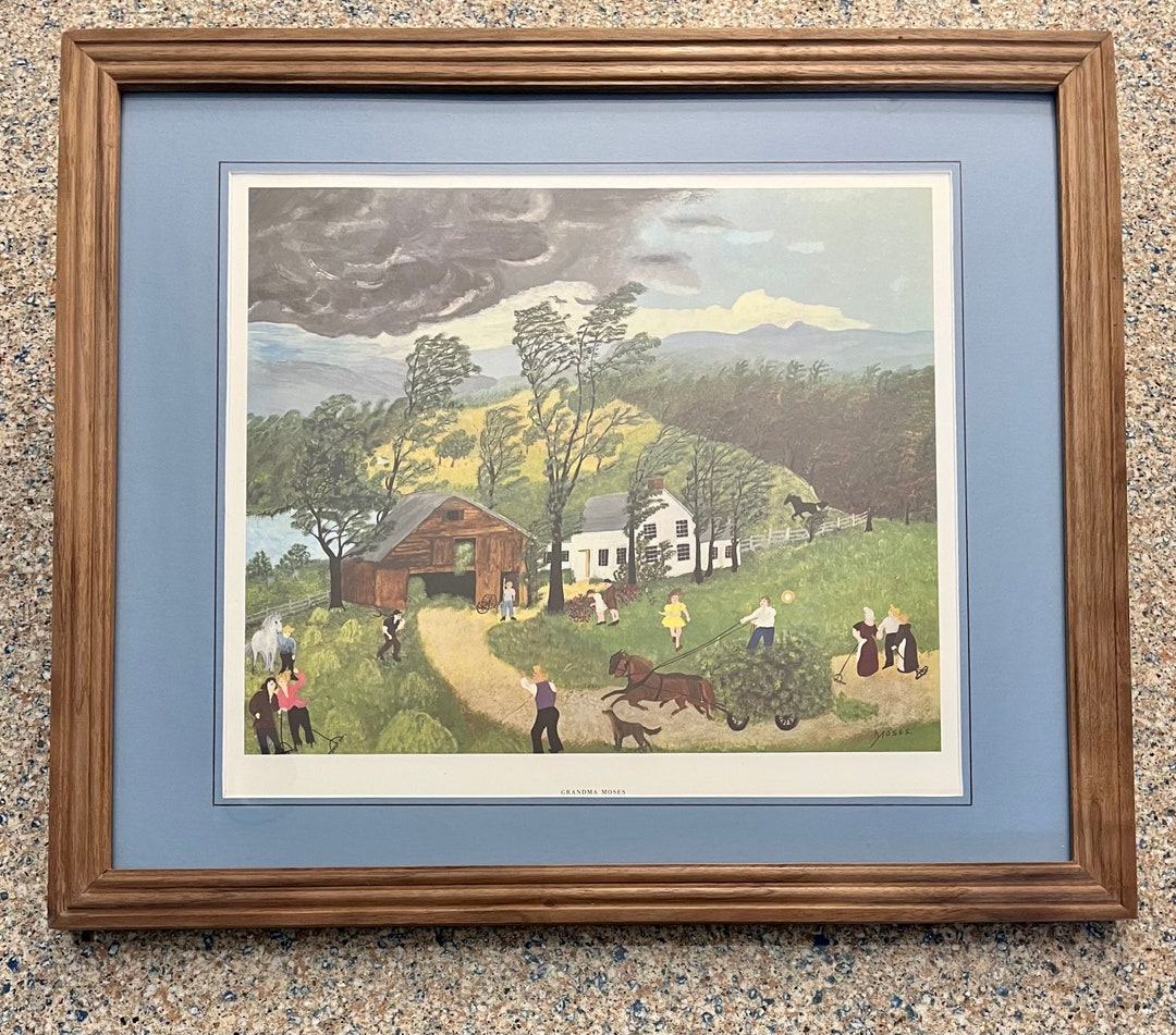 The Thunderstorm, a Vintage Grandma Moses Print - Etsy