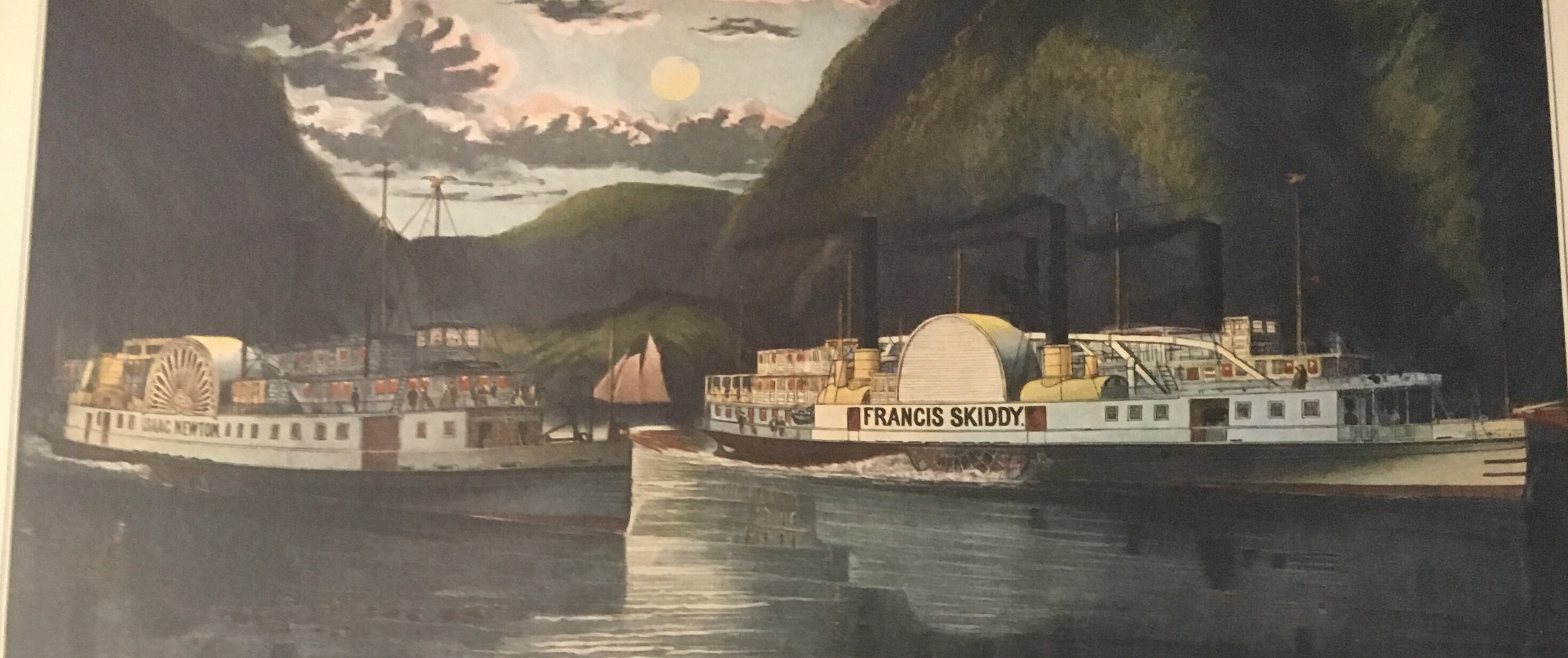 Steamboat Race on the Hudson, a Currier and Ives Print - Etsy