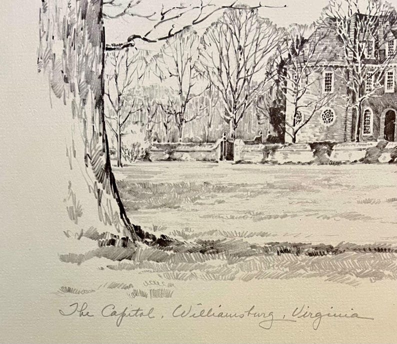 Four Sketches of Colonial Williamsburg by Charles H Overly - Etsy