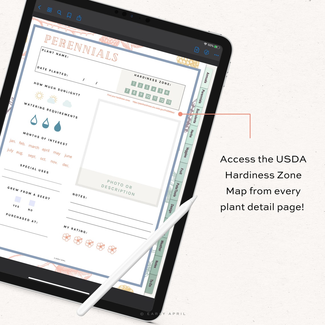 Garden Journal and Weather Tracker With Hyperlinks for - Etsy