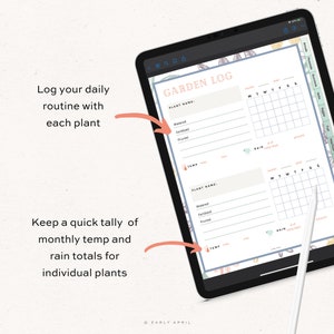 Garden Journal and Weather Tracker With Hyperlinks for Goodnotes ...