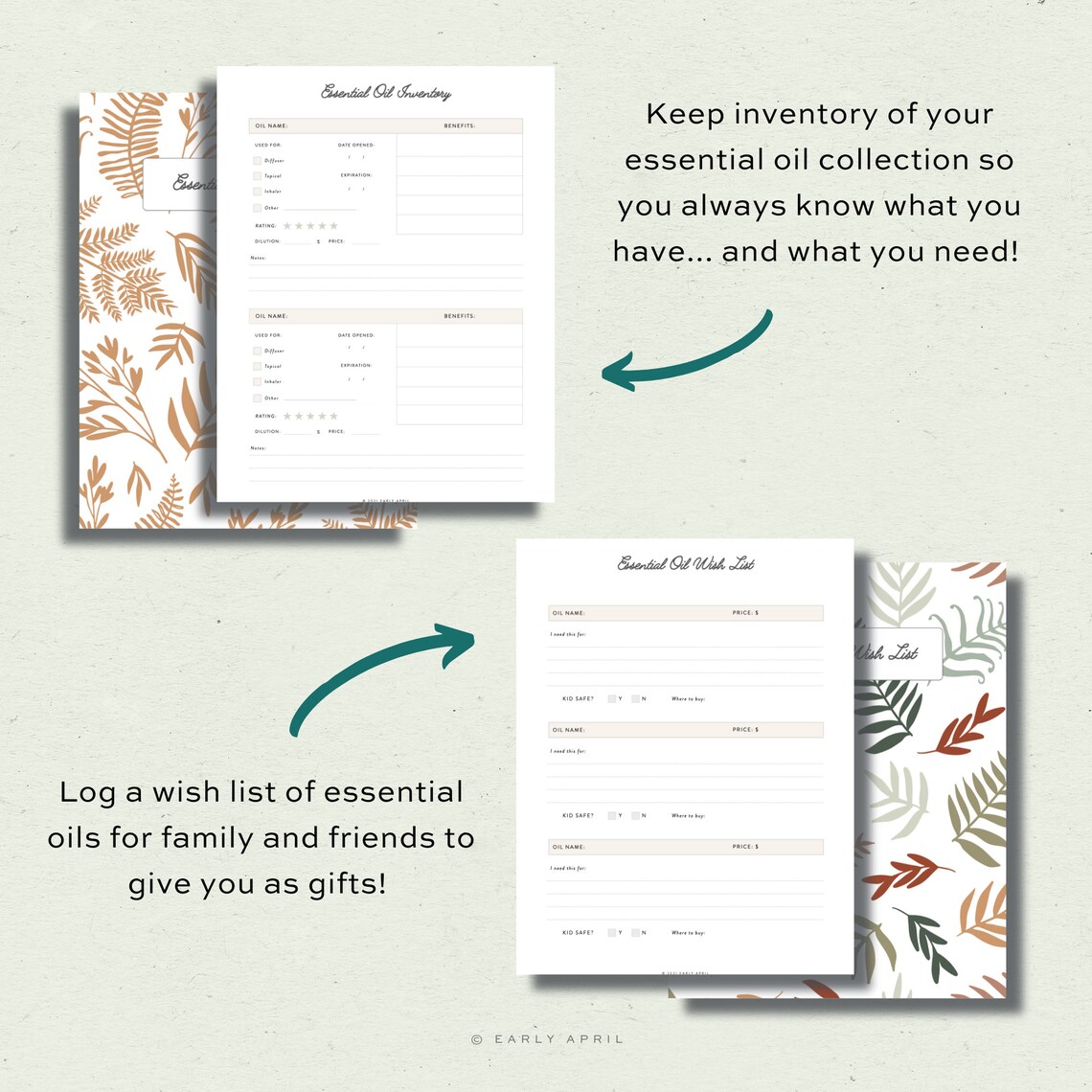 Essential Oil Journal Essential Oil Blend EO Journal - Etsy