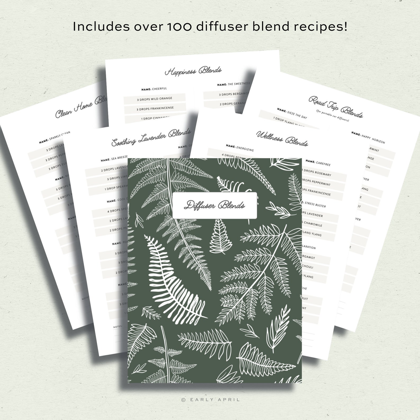 Essential Oil Journal Essential Oil Blend EO Journal - Etsy