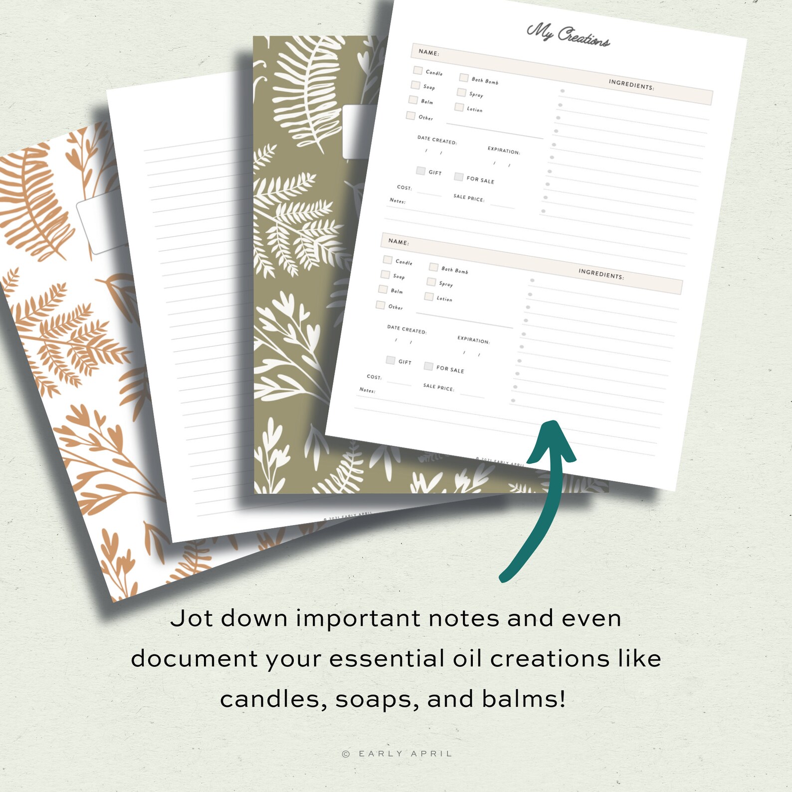 Essential Oil Journal Essential Oil Blend EO Journal - Etsy