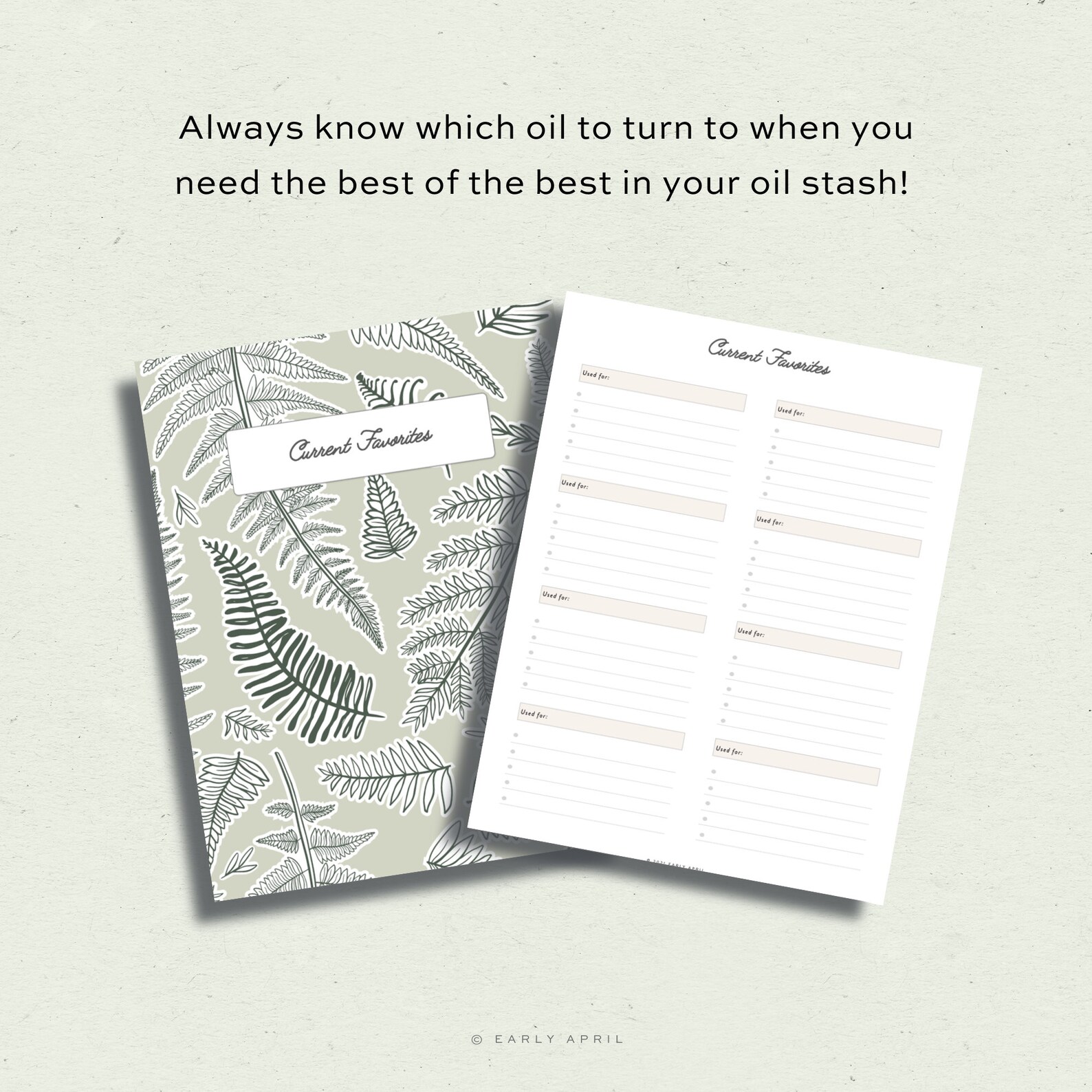 Essential Oil Journal Essential Oil Blend EO Journal - Etsy