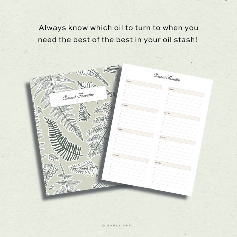 Essential Oil Journal Essential Oil Blend EO Journal - Etsy
