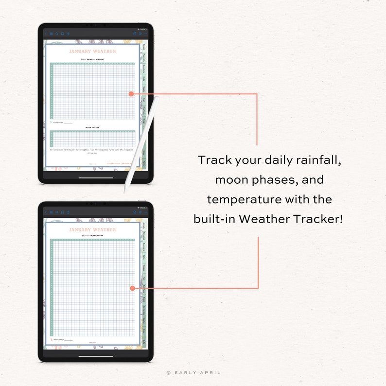 Garden Journal and Weather Tracker With Hyperlinks for - Etsy