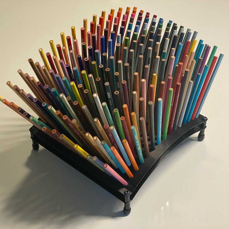 Aluminum Colored Pencil Holder: Holds 210 Pencils - Etsy