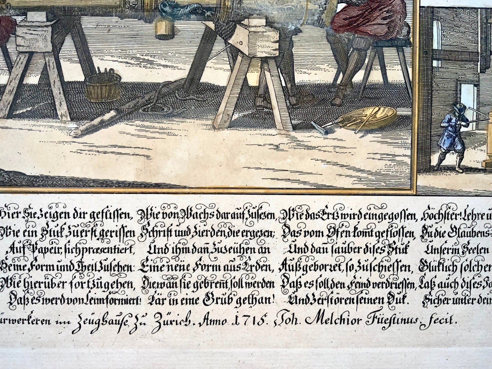 1715 Military Broadside Artillery Canon Production Fuessli - Etsy