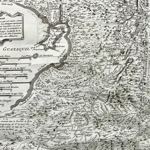 1756 Condamine, Map of the Province of Quito in Peru, Ecuador - Etsy