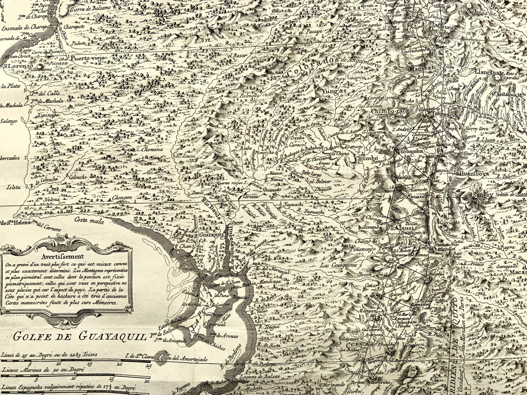 1756 Condamine, Map of the Province of Quito in Peru, Ecuador - Etsy