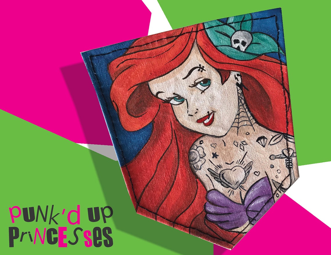 Custom Hand Painted Pocket Patches: Punk’d up Princess - Etsy