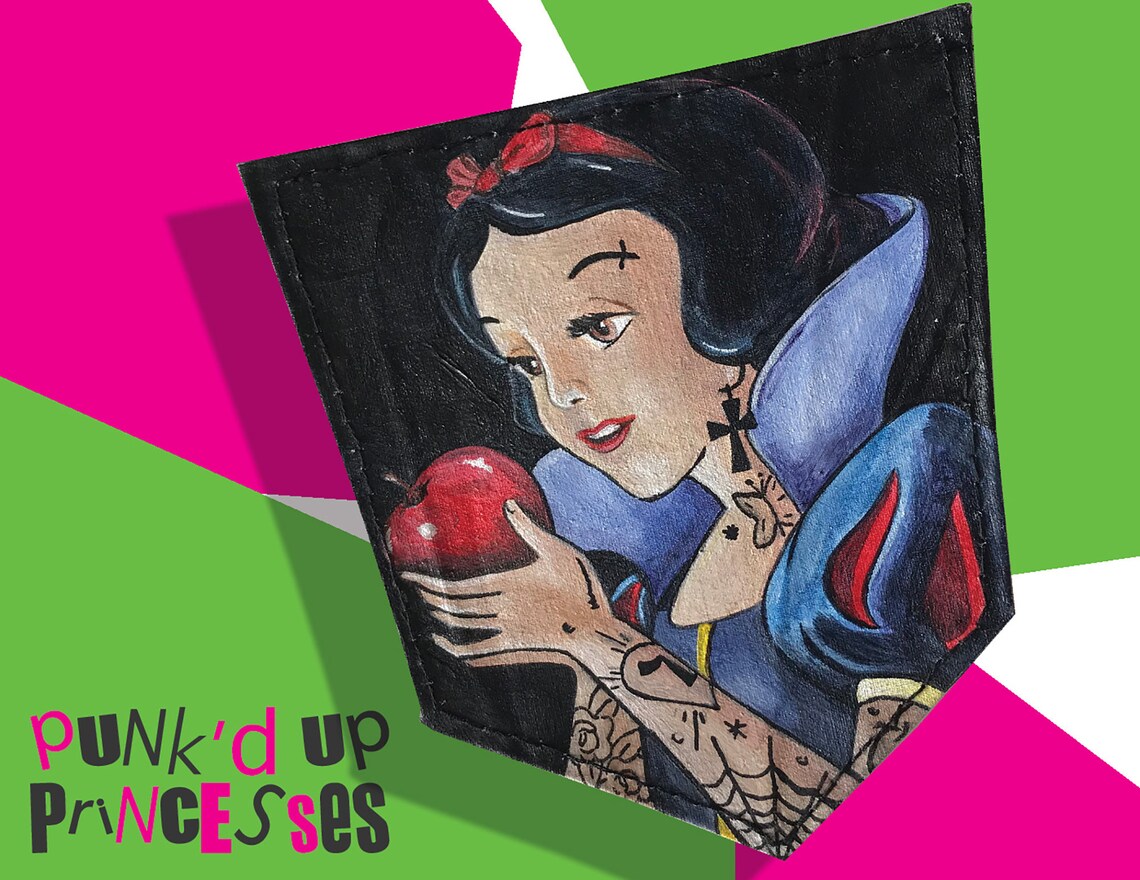 Custom Hand Painted Pocket Patches: Punk’d up Princess - Etsy