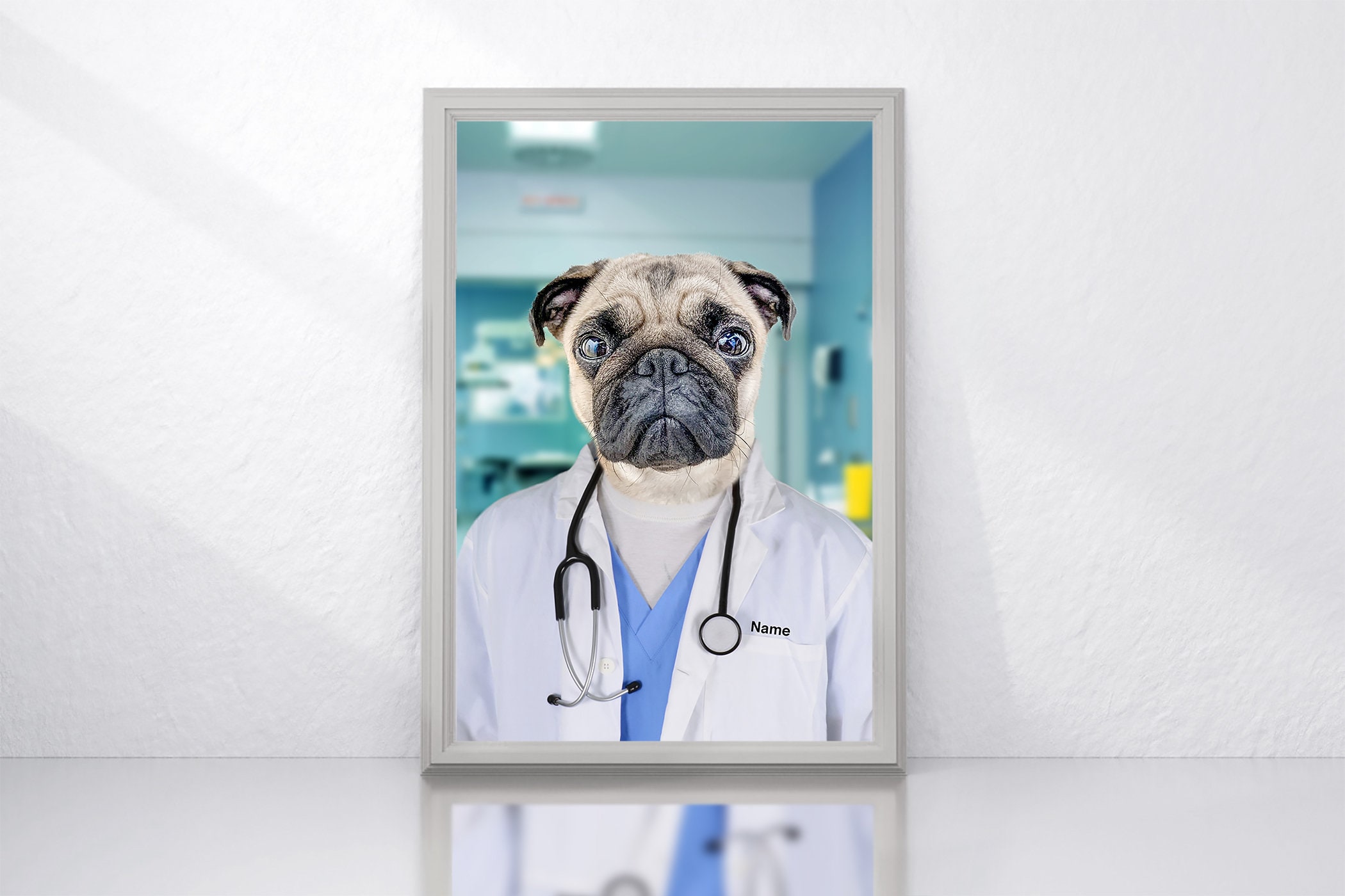 Custom Pet Portrait Doctor Pet Doctor Cat Doctor Dog | Etsy