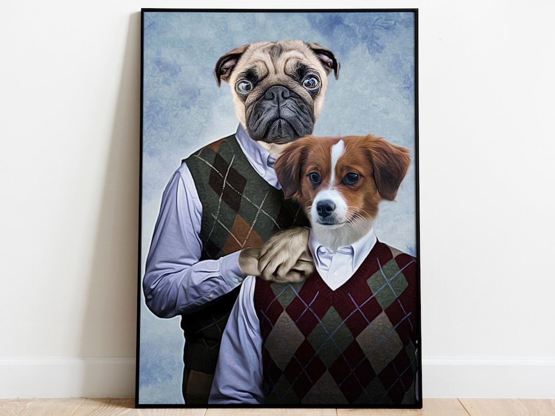 Step Brothers Digital Pet Portrait, Custom Pet Portrait, Dog Portrait ...