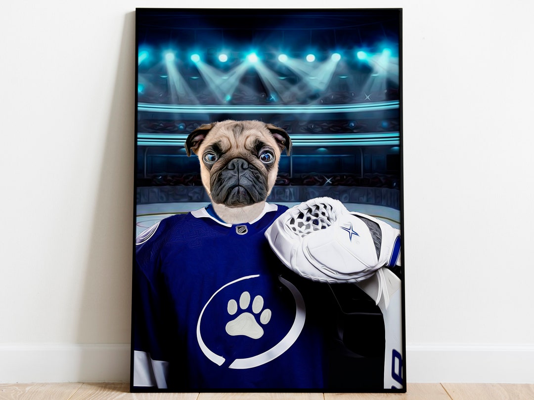 Custom Ice Hockey Goalie Portrait, Dog Portrait, Cat Portrait, Sports ...