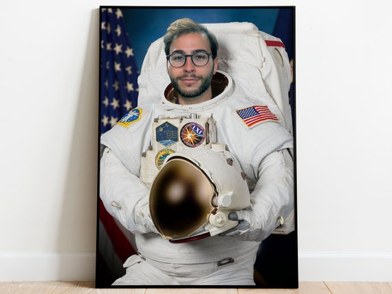Astronaut Portrait Custom NASA Portrait Person Portrait | Etsy