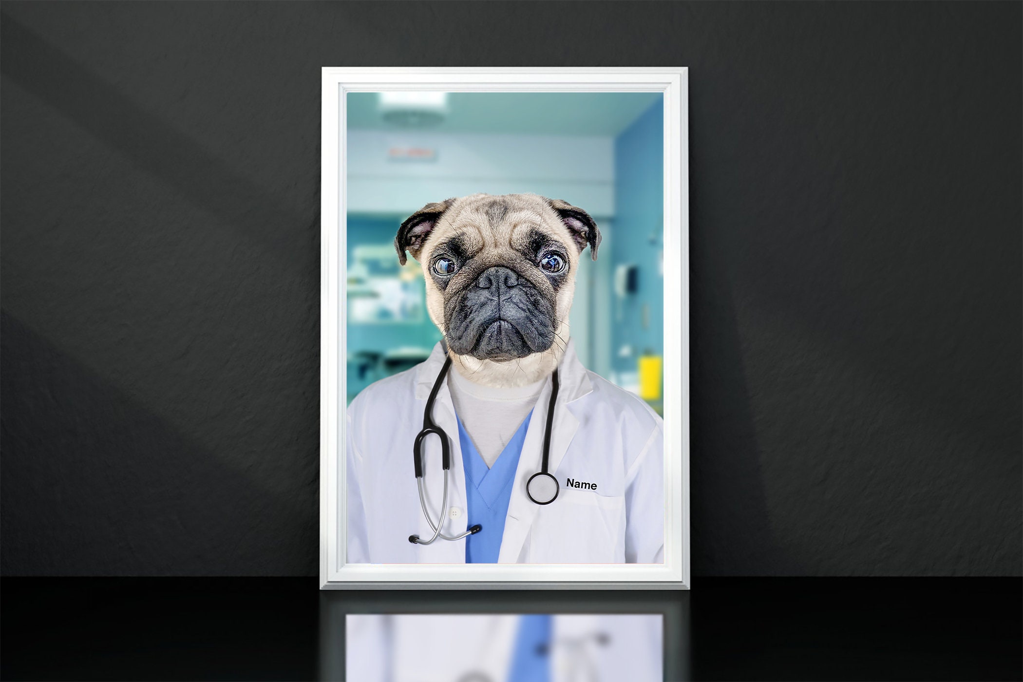 Custom Pet Portrait Doctor Pet Doctor Cat Doctor Dog | Etsy