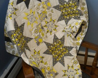 Yellow Star Quilt | Etsy