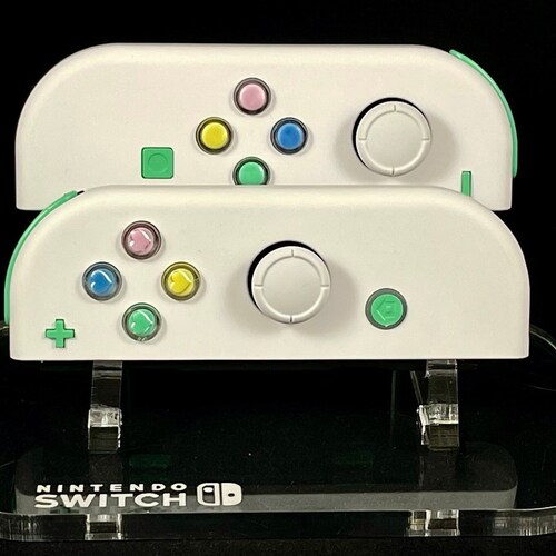 Custom White Nintendo Joycons With Rainbow Hearts & Pink - Etsy