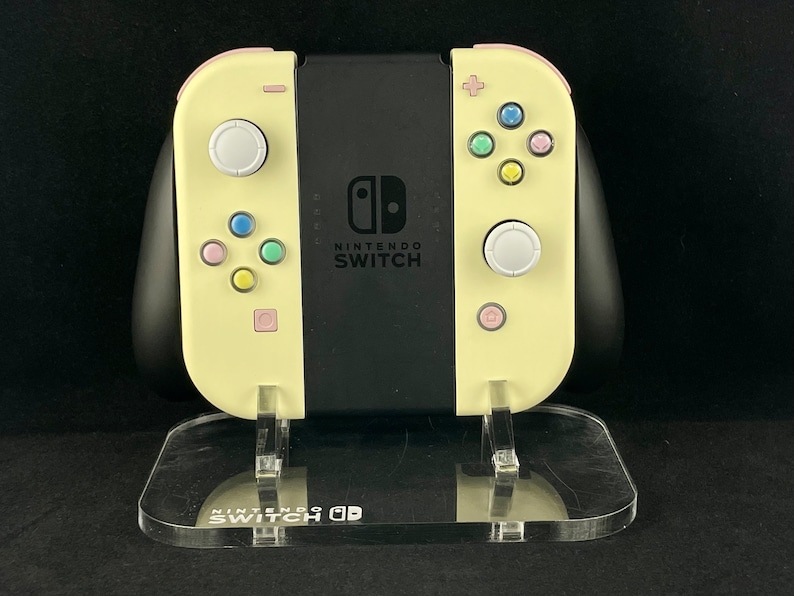 Custom Banana Split Cream Joycons With Rainbow Hearts & Pink - Etsy