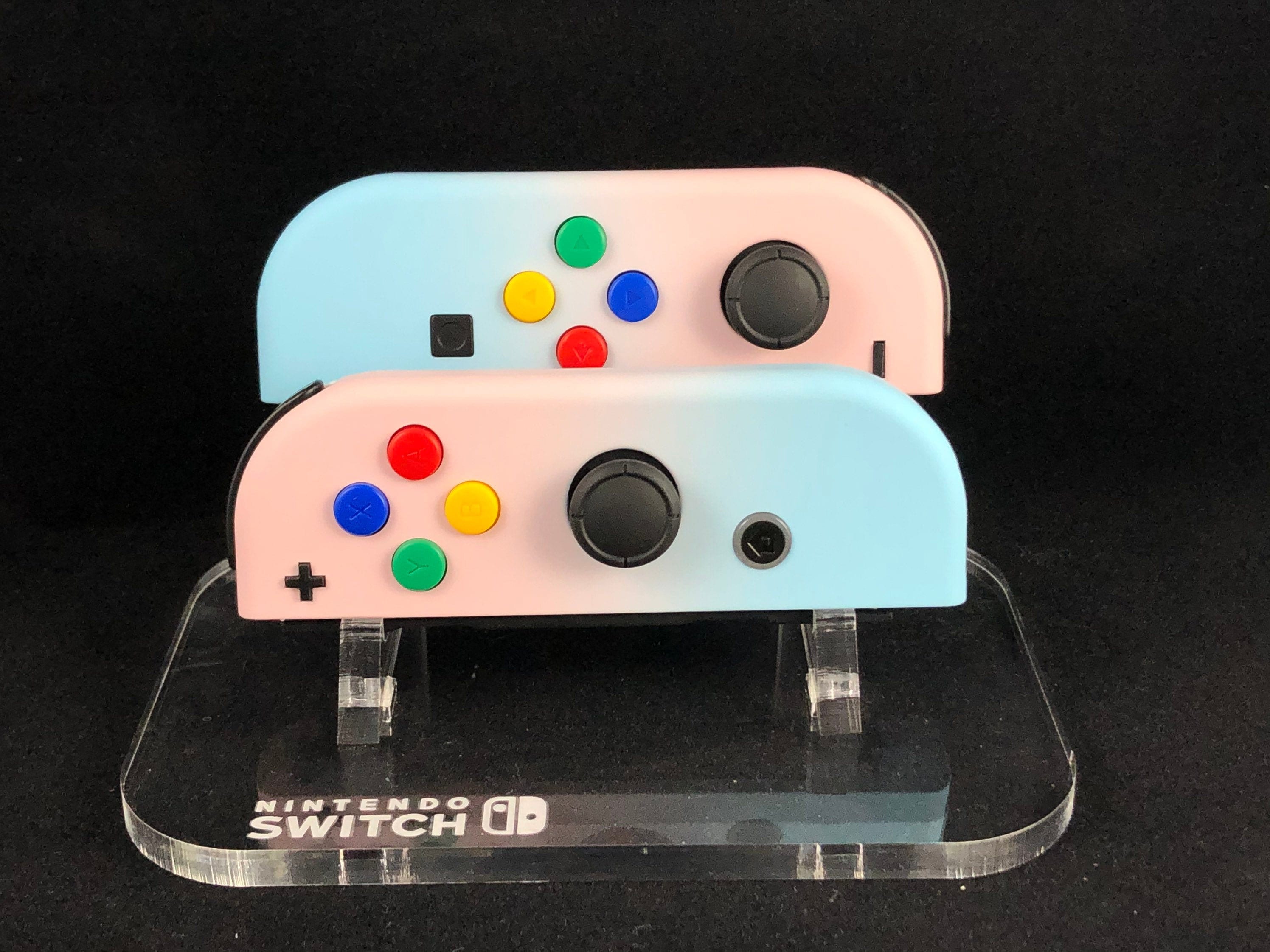 Custom Pink & Blue Pastel Nintendo Switch Controller Set | Etsy