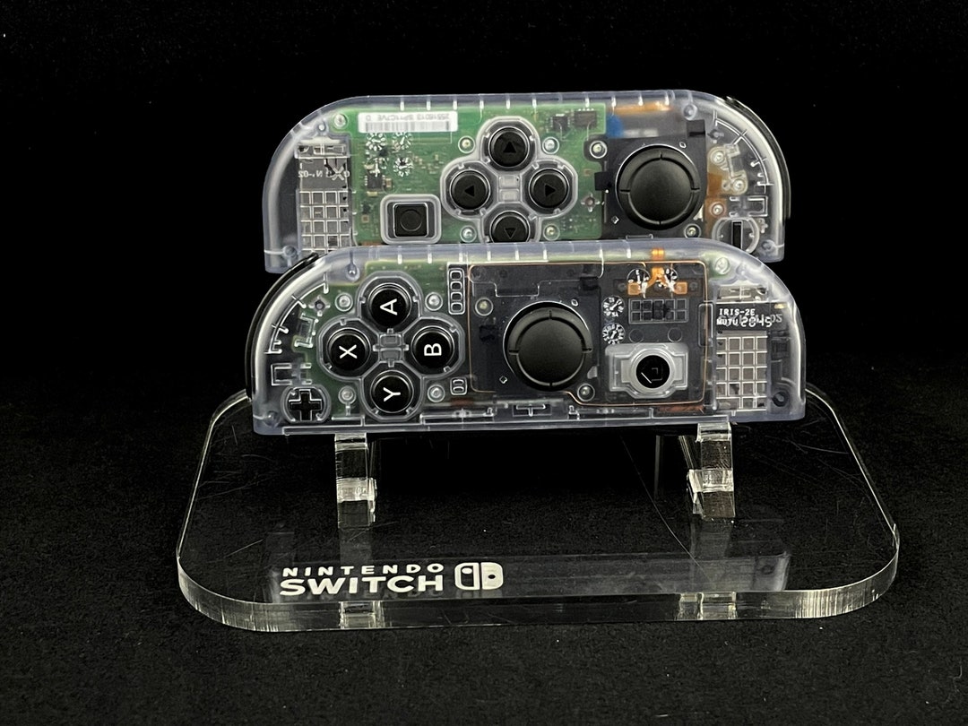 Clear Glacier Blue Nintendo Joycons With Stock Black Buttons - Etsy