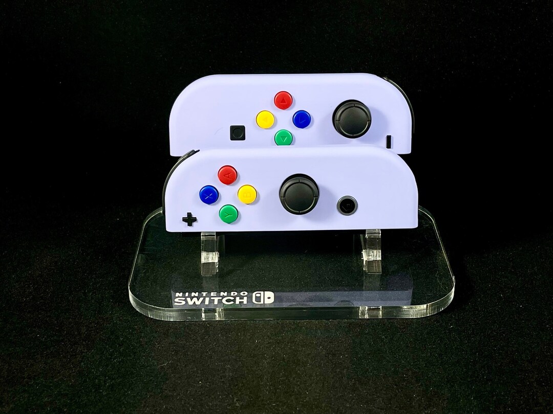 Violet Pastel Nintendo Joycon Set With Rainbow Buttons - Etsy