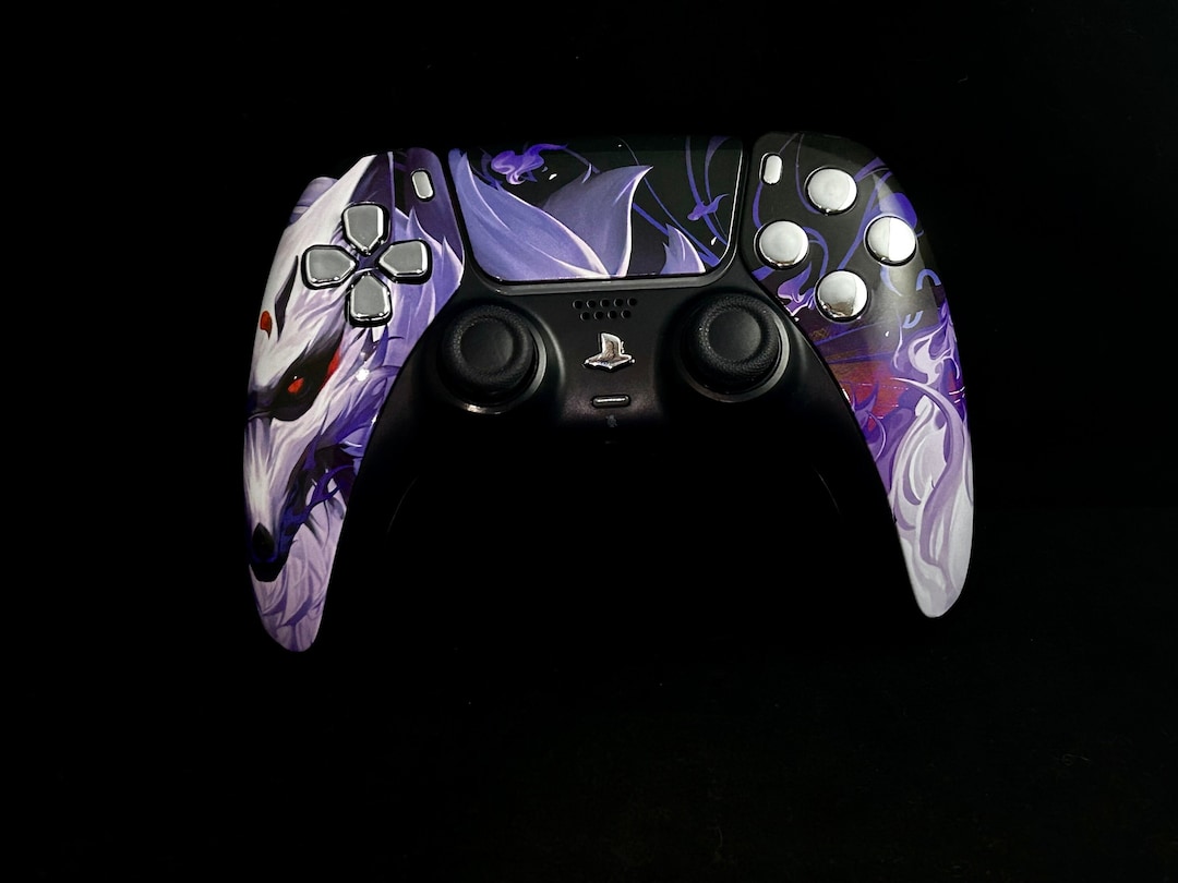 Custom Nine Tailed Fox PC or PS5 Controller With Chrome Buttons - Etsy