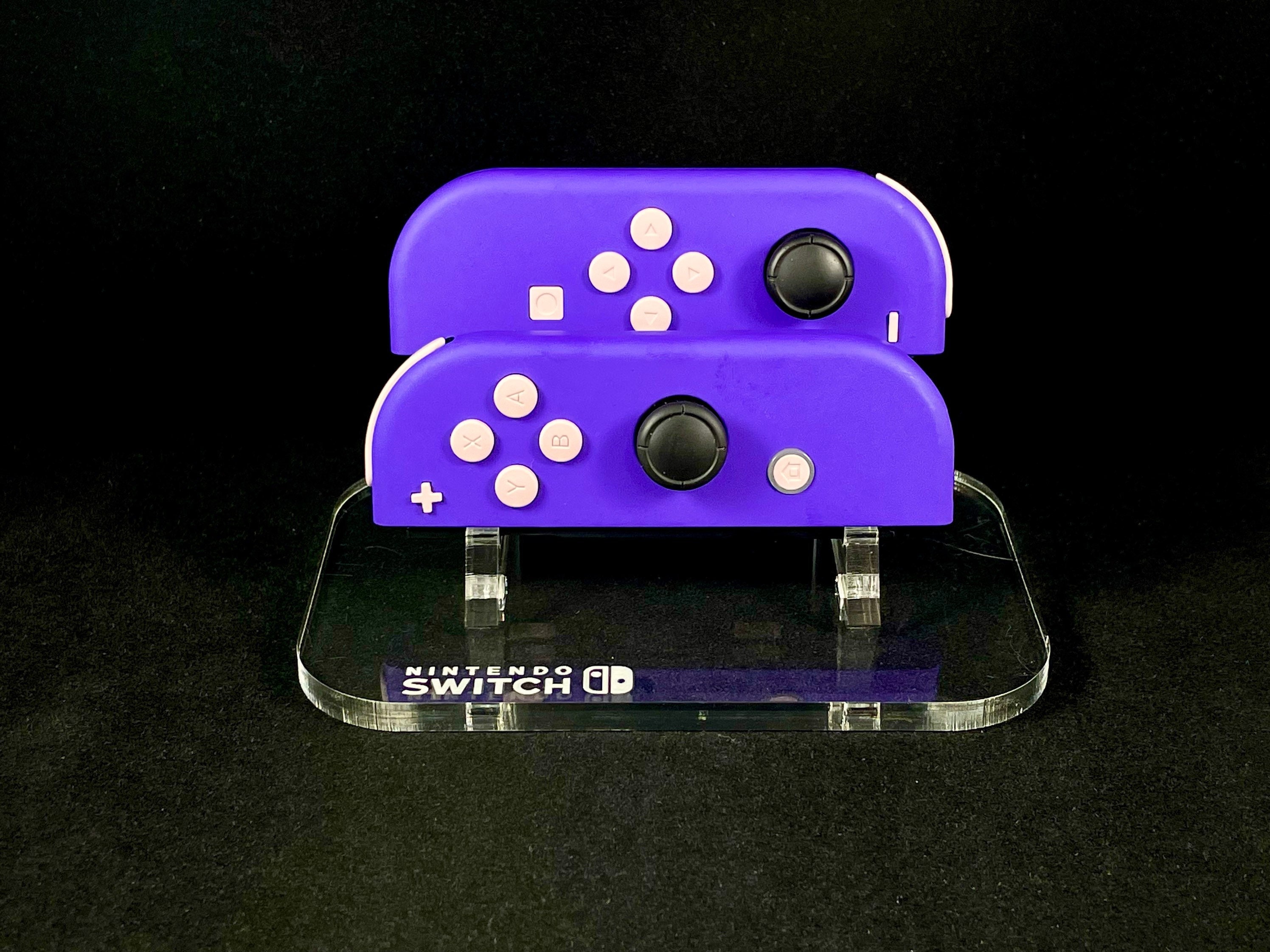 Custom Purple Pastel Nintendo Joycons With Sakura Pink Pastel Buttons ...