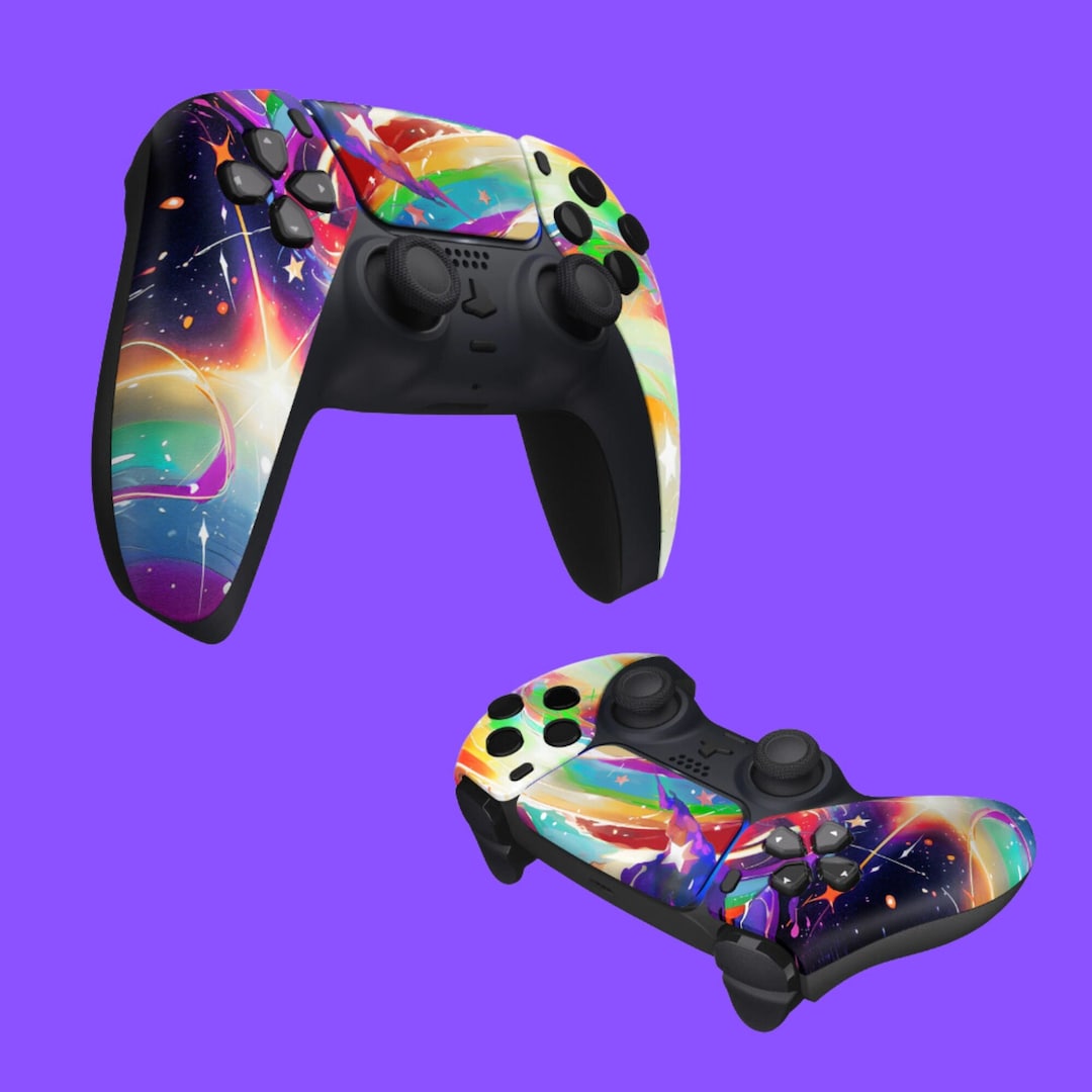 Custom Rainbow Storm Wireless PC or PS5 Controller With Customized ...