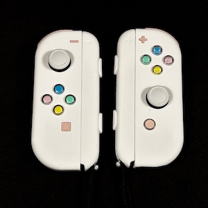Custom White Nintendo Joycons With Rainbow Hearts & Pink Accents - Etsy